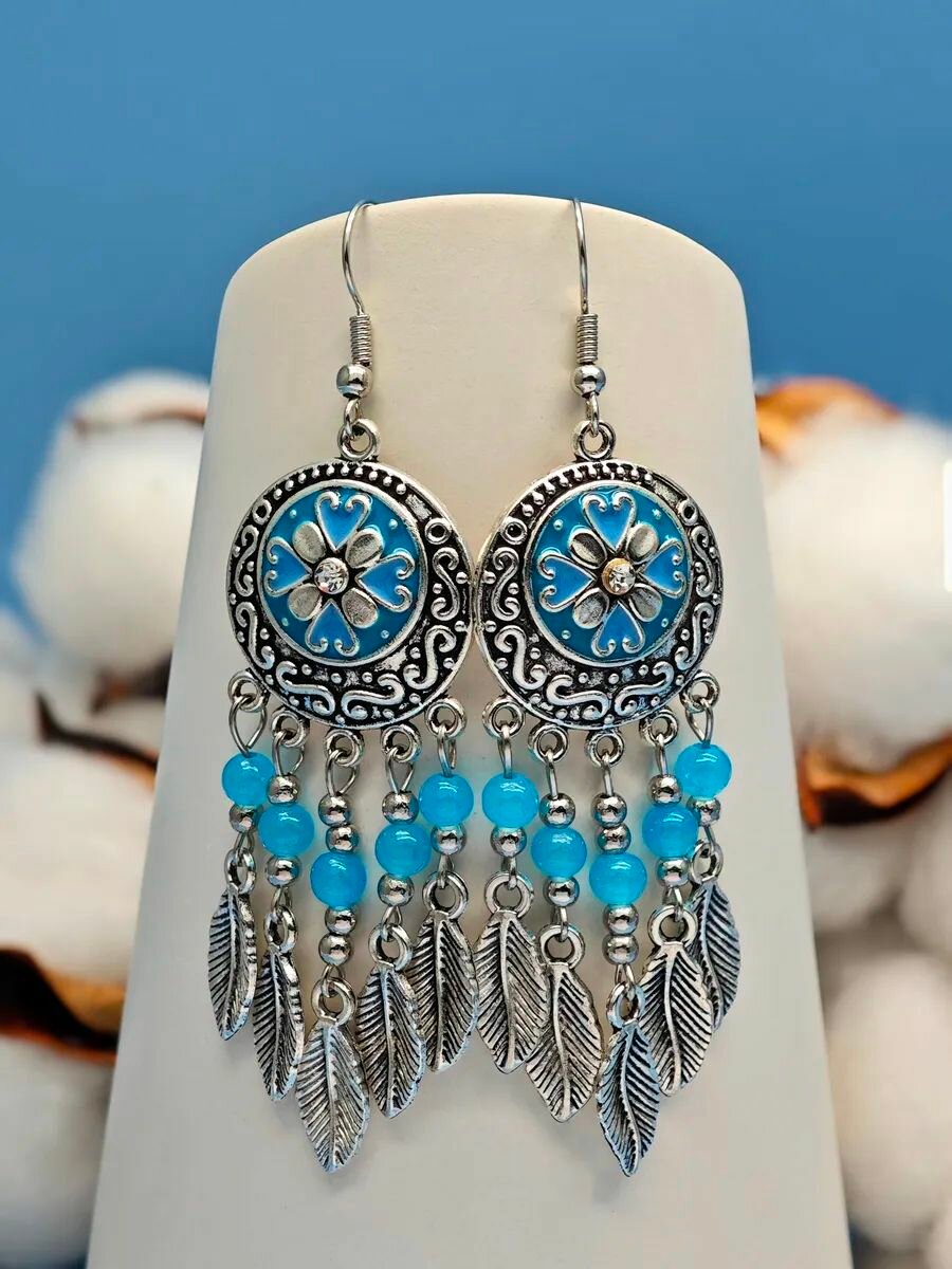 Серьги, искусственный камень