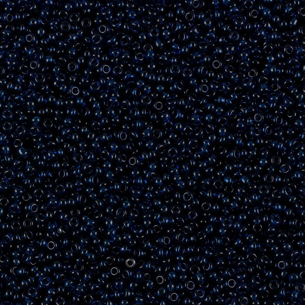 Бисер PRECIOSA Круглый, 12/0, 2 мм, 60100, темно-голубой, 50 г, Чехия (311-19001)