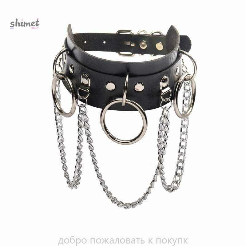 Чокер в готическом стиле с цепью=v=