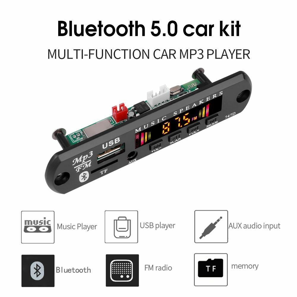 Bluetooth MP3-плеер FM USB AUX — фото 1