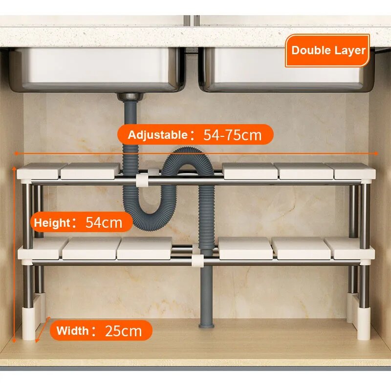 Выдвижная кухонная стойка под раковину Полка Шкаф Органайзер расширяемая стеллаж для хранения полки для хранения кухонный Органайзер