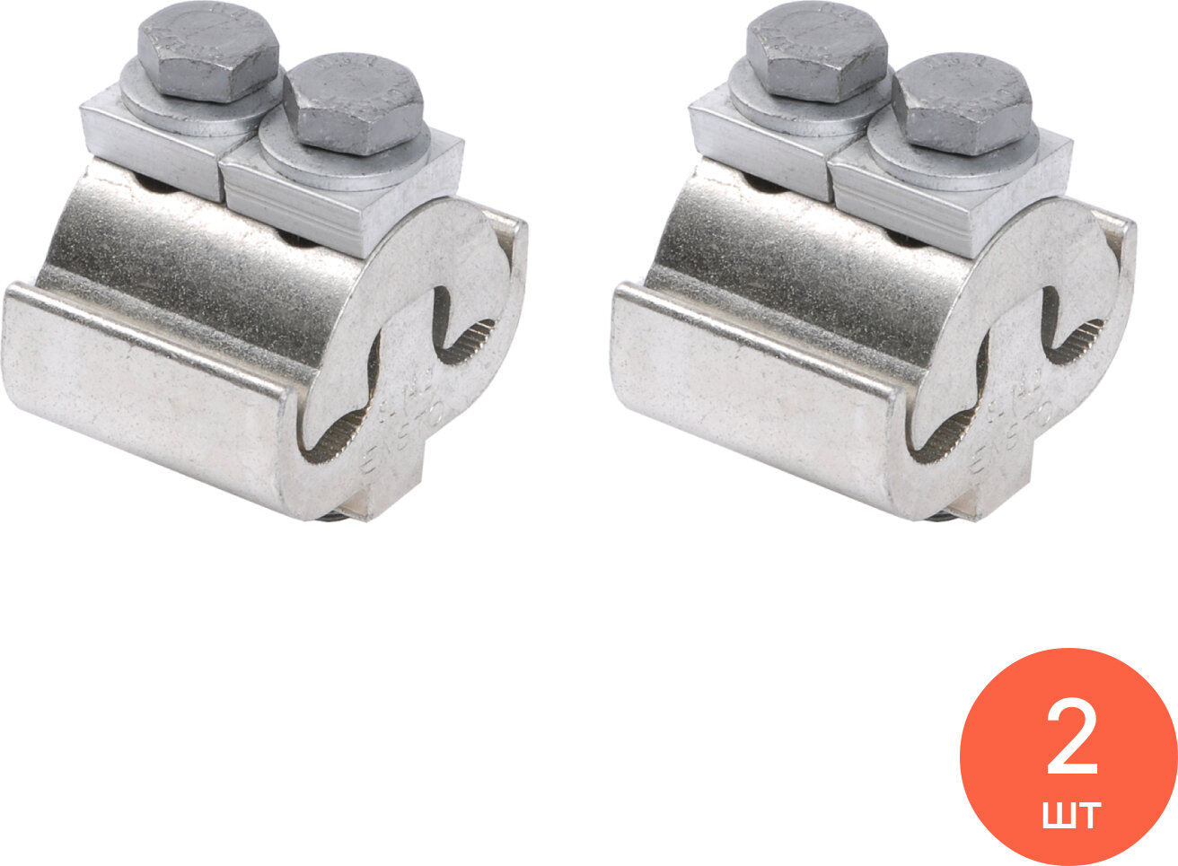 Зажим плашечный IEK / ИЭК ЗП 16-120/16-120 оцинкованная сталь, 16-120мм2 / электрика (комплект из 2 шт)