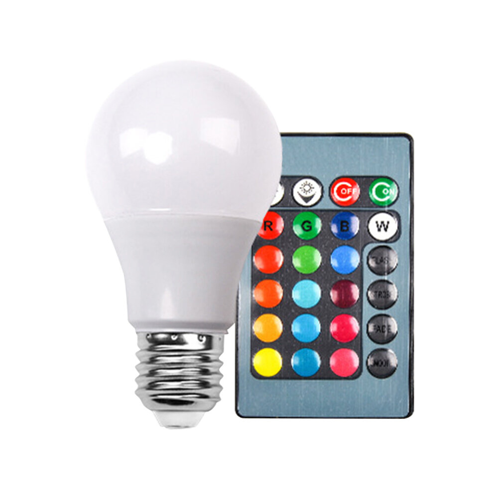 Светодиодная лампа RGB мощностью 10 Вт с ИК-пультом дистанционного управления AC85-265 В, светодиодная лампа с изменением цвета для домашней вечеринки