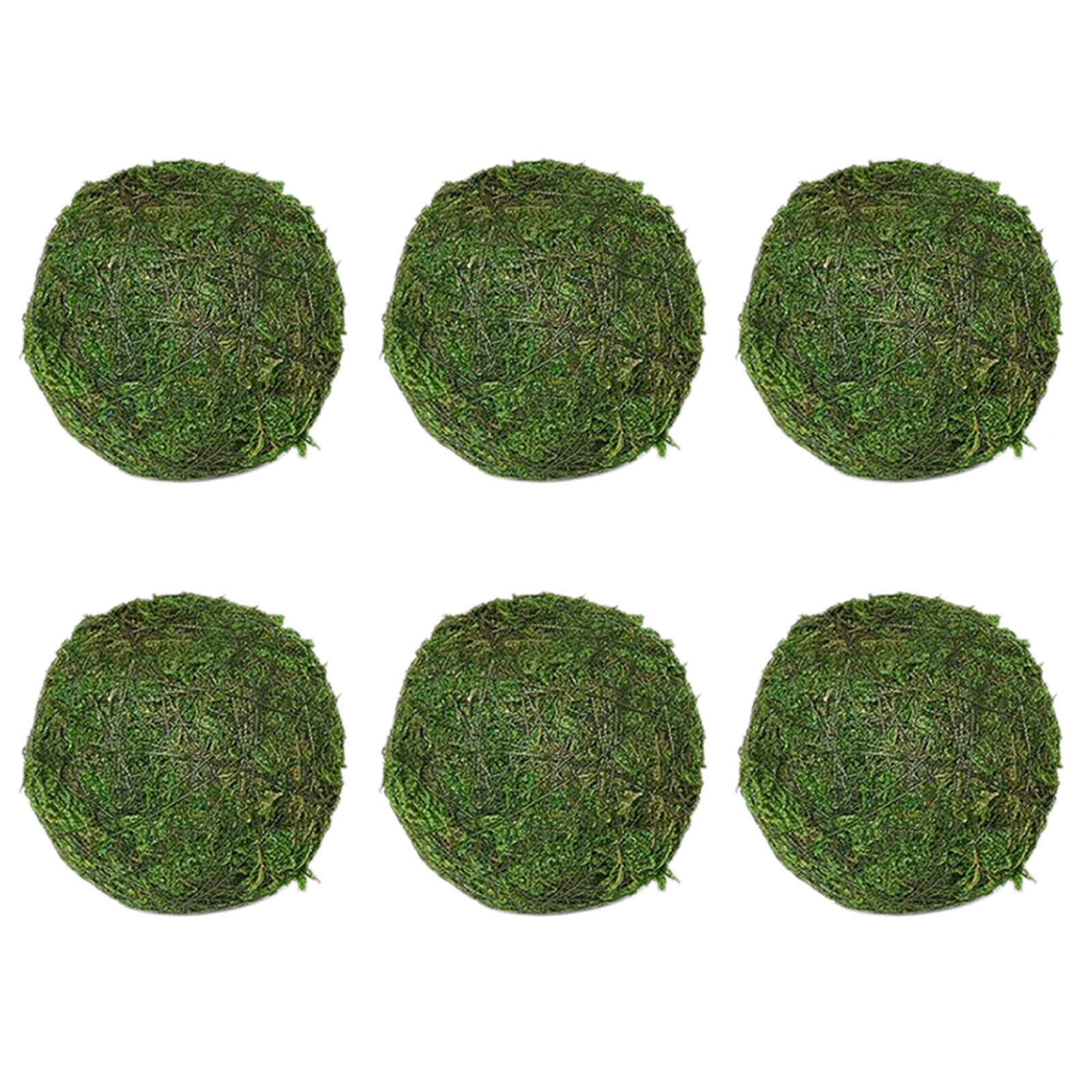 6pcs Moss 10cm Green Vase Bowl Filler Balls for Christmas Tree Garden Weddings Home Party Decor