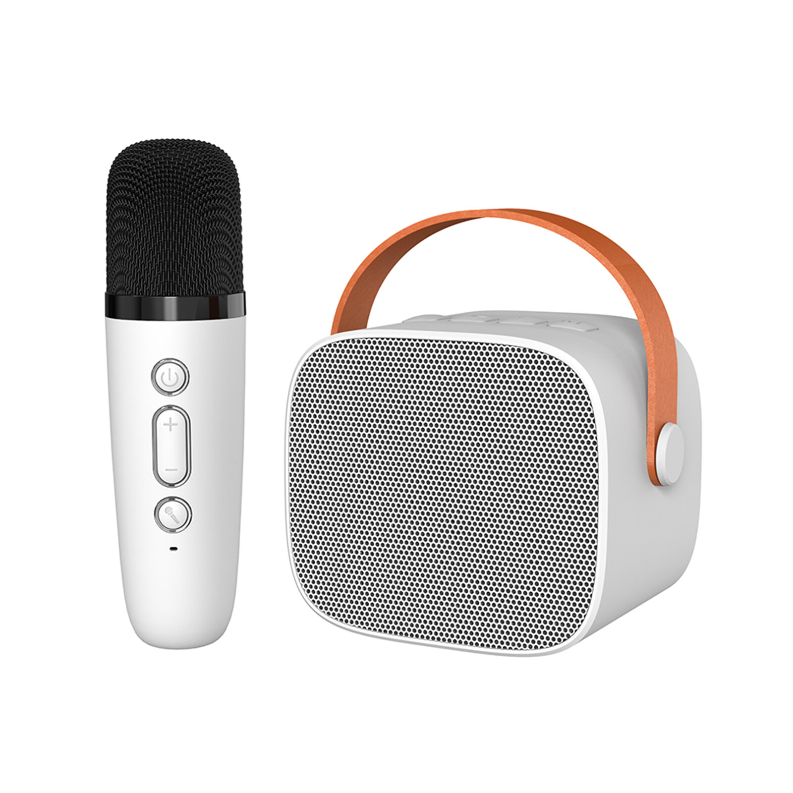 Мини-караоке-машина BT Караоке-динамик с беспроводными микрофонами для домашней вечеринки для взрослых и детей