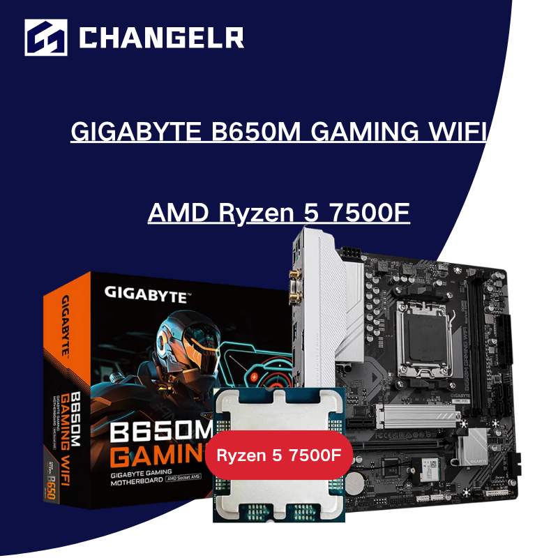 GIGABYTE B650M GAMING WIFI Материнские платы + AMD Ryzen 5 7500F CPU AM5 Kit Компонентный компьютер