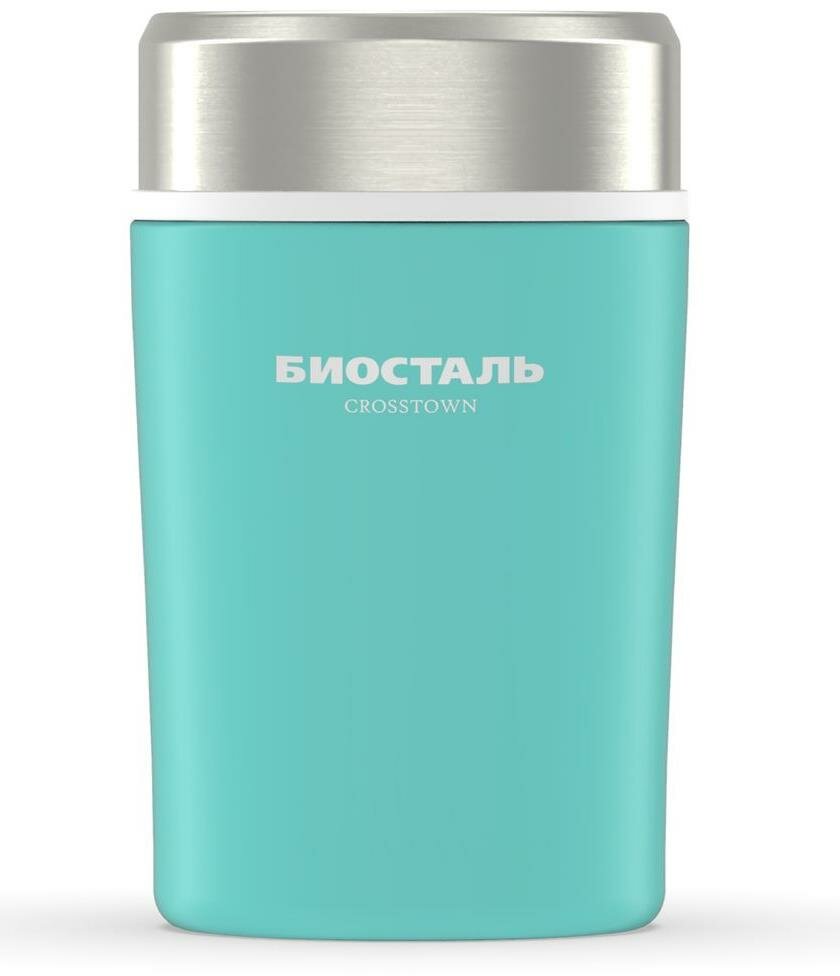 Термос биосталь NTD-500G объем 0.5 л, высота 15.5 см, диаметр 9.5 см, бирюзовый