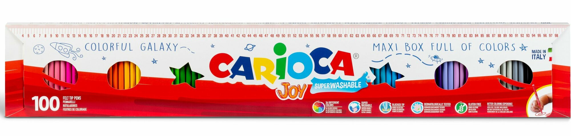 CARIOCA Joy набор фломастеров для рисования 36 цветов, 100 штук 41019