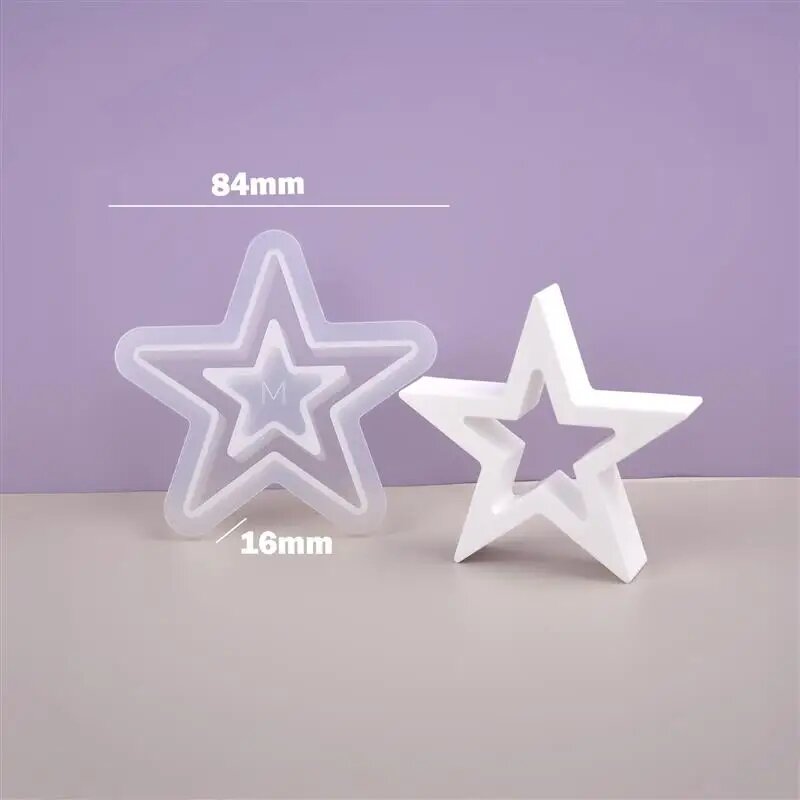 Силиконовая форма для свечей пентаграмма M