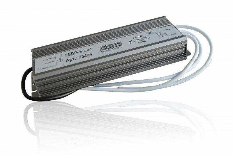 Трансформатор для светодиодной ленты 12V 25A 300W IP67 Ledpremium RX-12300