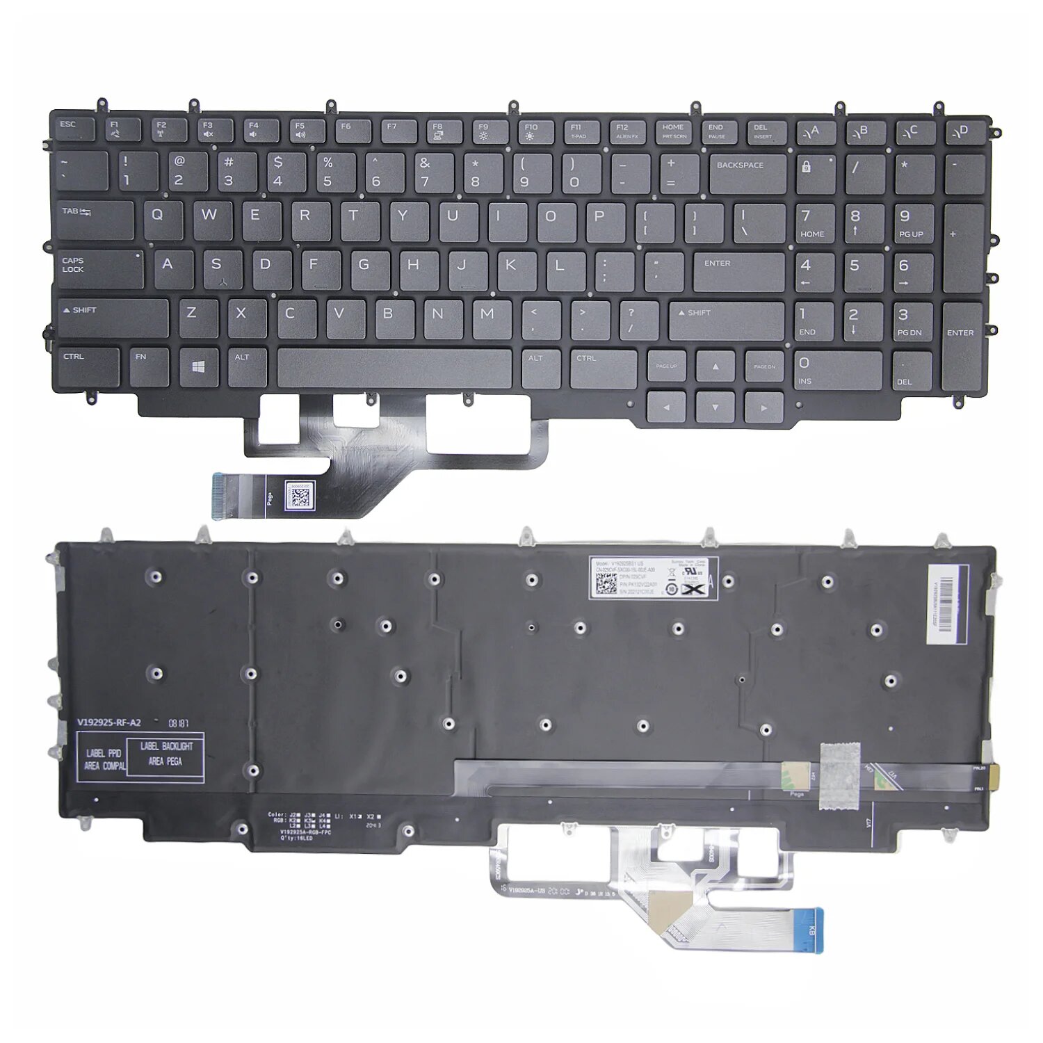 Новая клавиатура Dell G7 7700 с подсветкой