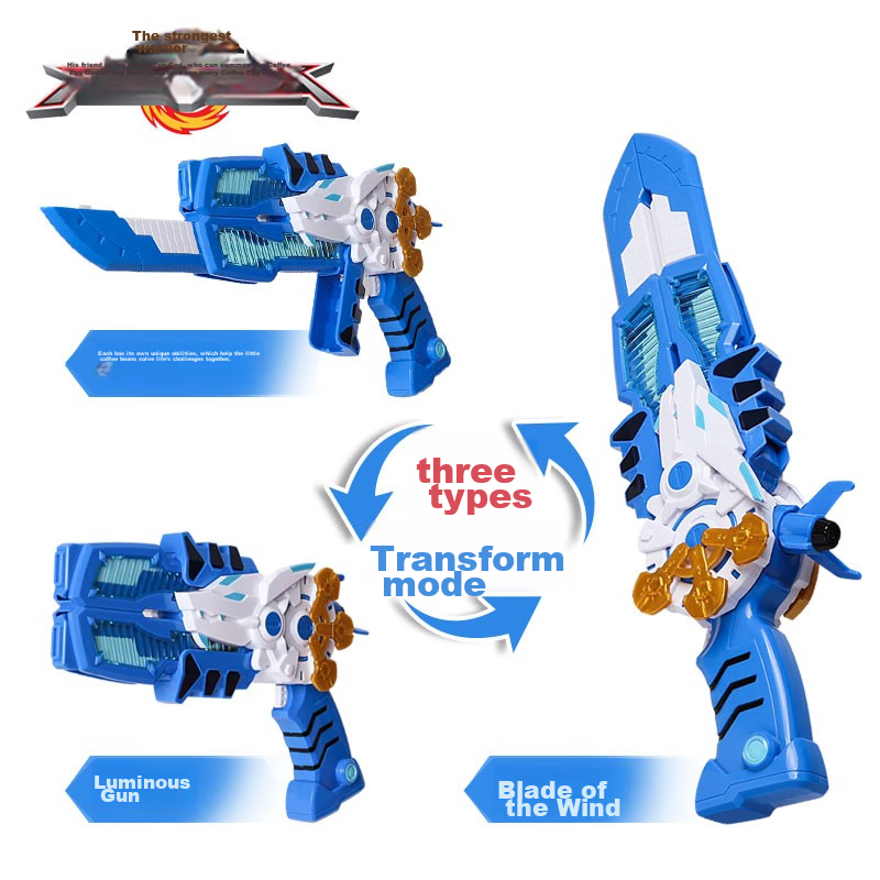 Mini Special Agent Team S1 Agent Sound And Light Transforming Gun Toy Fute + 8716