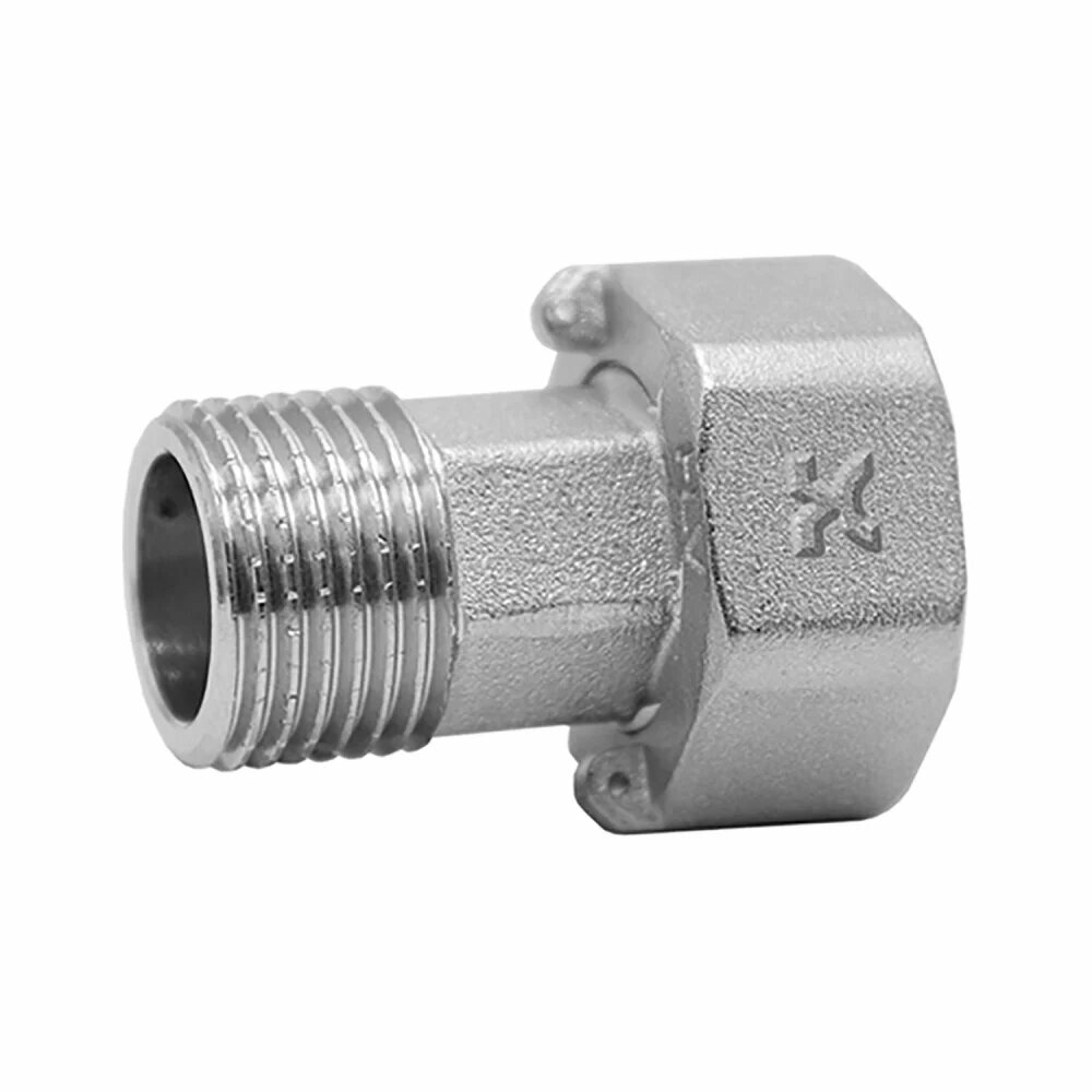 Соединитель 1/2", с накидной гайкой, для счетчика, никелированный, IVANCI | IVC.104611. N.03