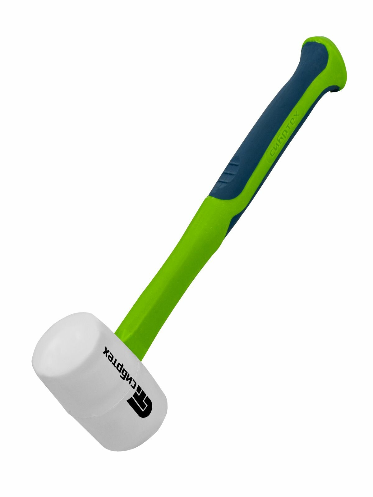 Киянка резиновая, 450 г, белая резина, фибергласовая рукоятка