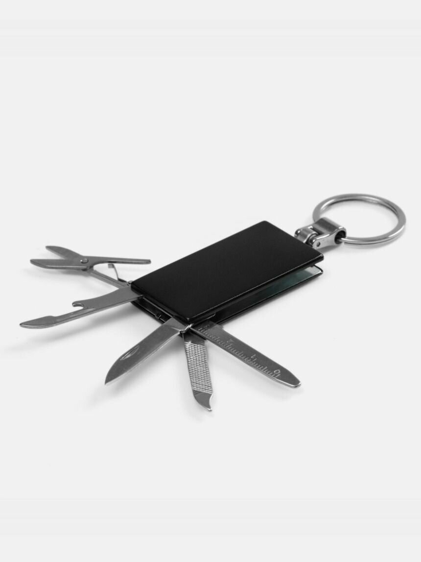 Мультитул туристический компактный брелок, 6 функций, Toolful, черный с серебряным, подарок парню девушке