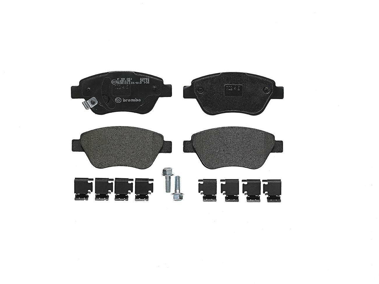 Колодки тормозные, комплект передний для автомобилей Brembo P59051