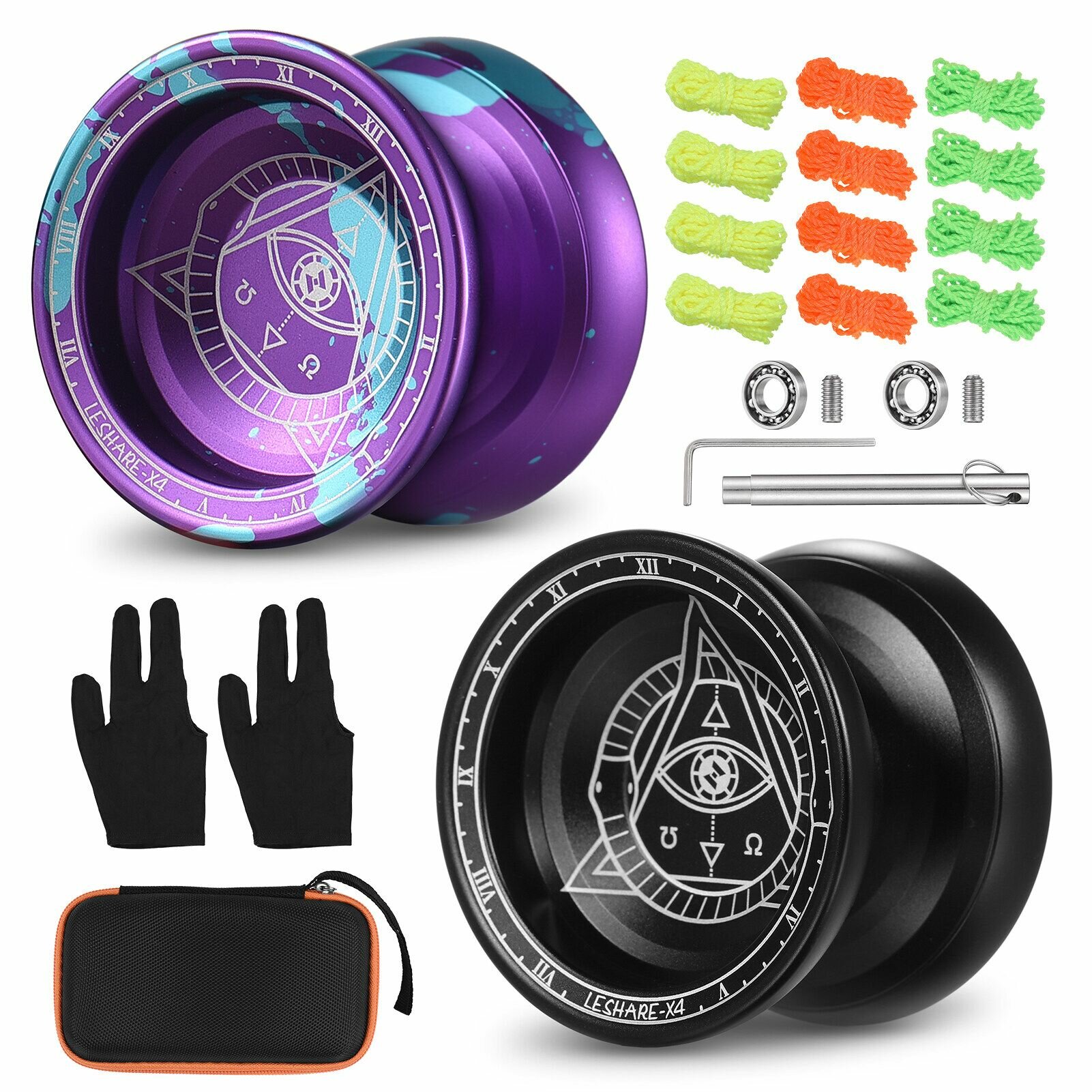 2 шт, мячик Yoko из алюминиевого сплава Yoyo со струнами и