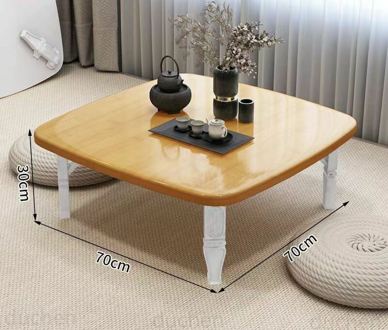 Бытовой складной столик у эркера, современный минималистский стол татами