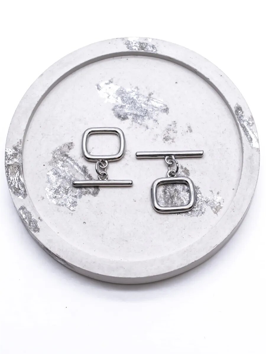 8508/2 Прямоугольный замочек застежка спереди на шею премиум