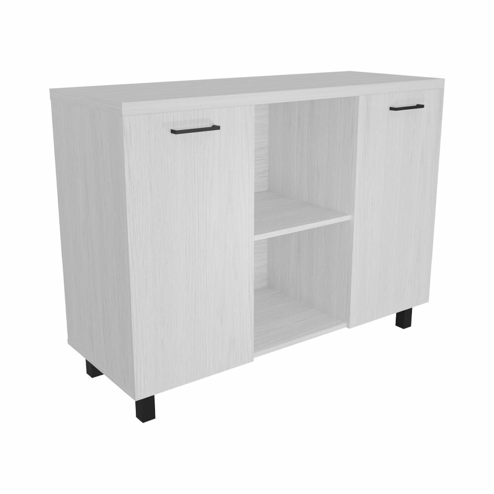 Тумба офисная / многофункциональная ПР503, р.1200х450х900, Ясень Анкор белый