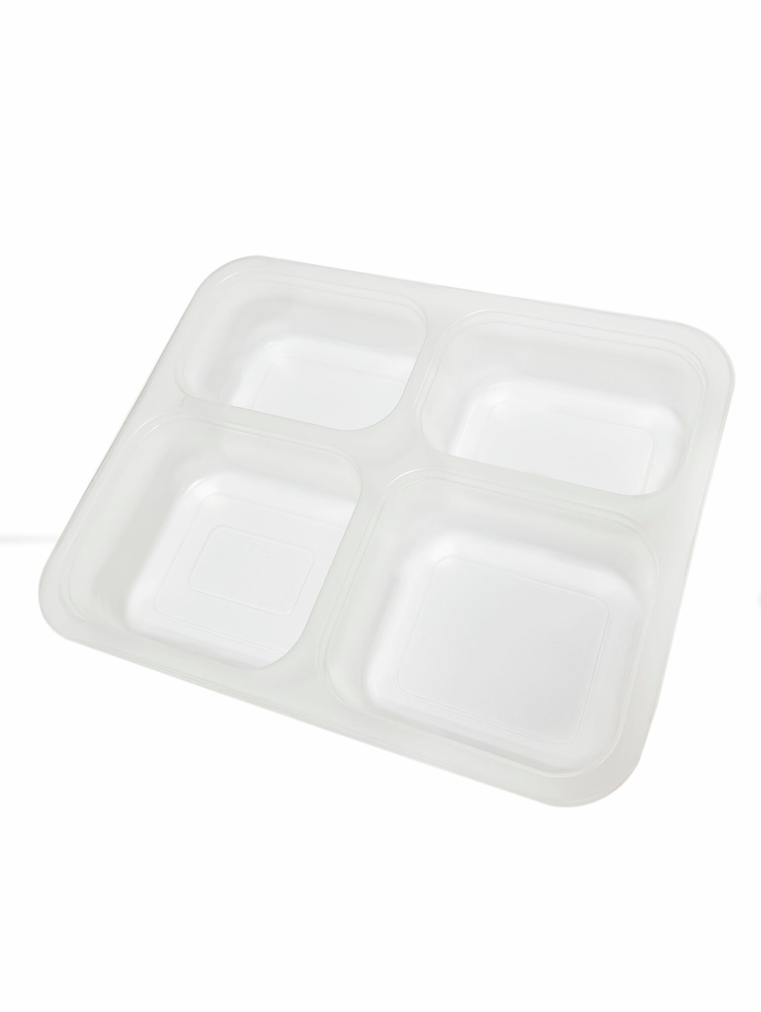 Контейнер пищевой под запайку (4 секции), "Ekber", полипропилен, 23х18х4.5см, набор из 10шт. Турция