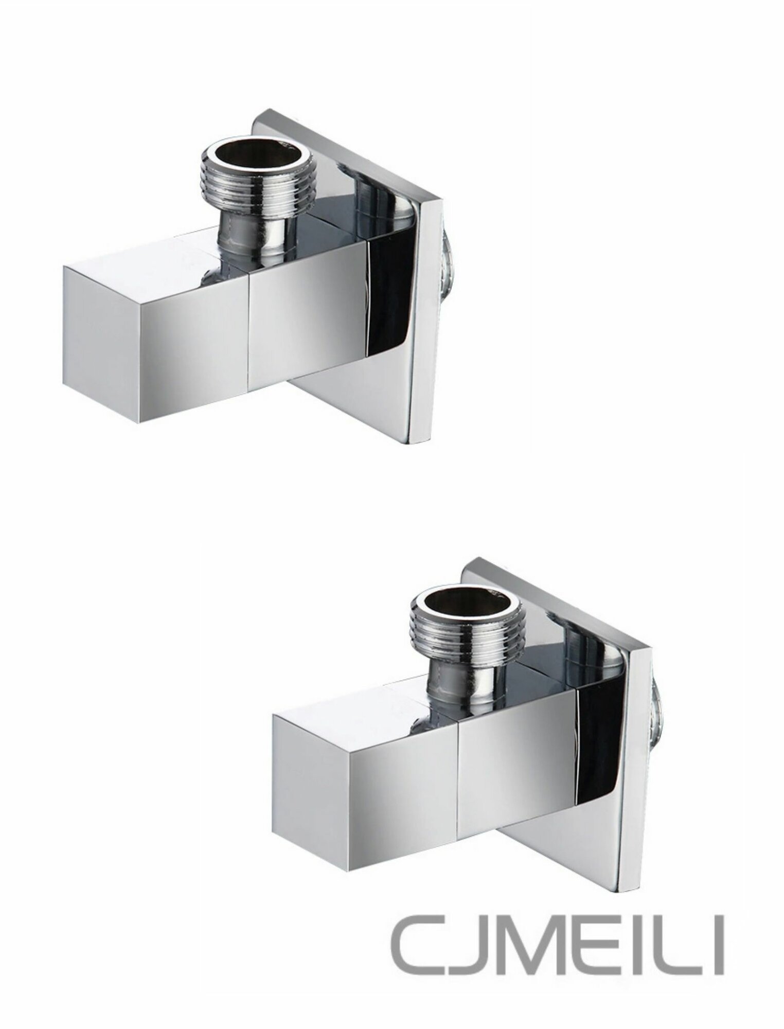 Для ванной комнаты Латунный Угловой Кран клапан G1/2, Хром 2шт.