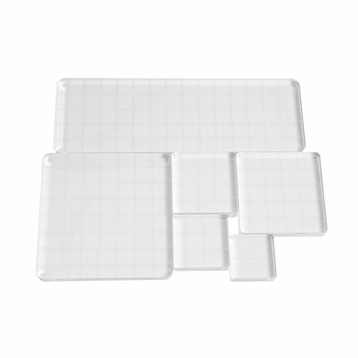 6 шт. Штамповочные блоки акриловые прозрачные штамповочные инструменты с линиями сетки для изготовления поделок скрапбукинга