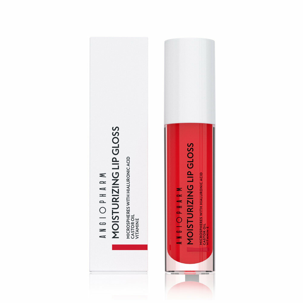 Angiopharm Moisturizing lip gloss Увлажняющий блеск для губ светло-розовый, 4 мл