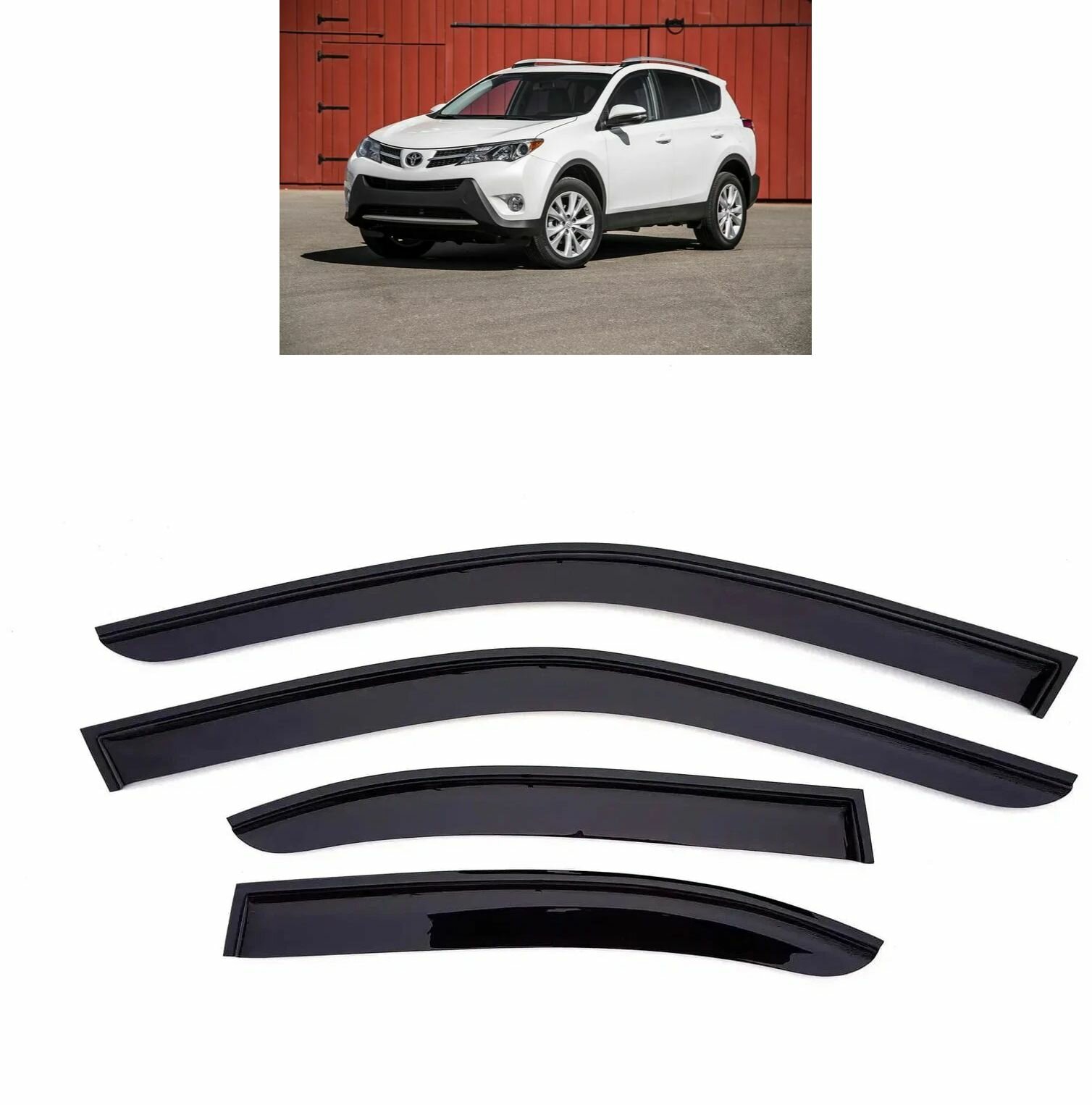 Дефлекторы боковых окон TOYOTA Rav4 Тойота Раф4 (2013-2019)
