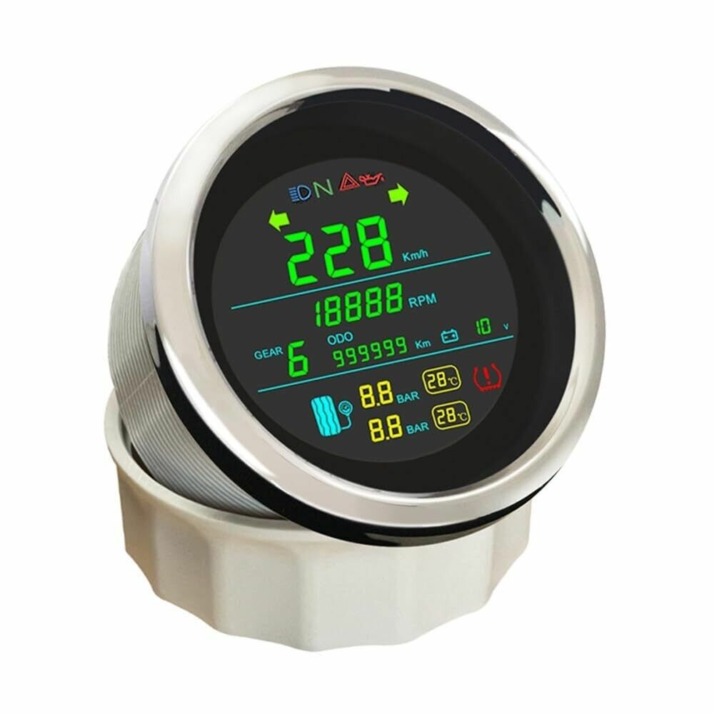 85 мм Цифровой GPS Спидометр, с Сигнализацией Давления в Шинах