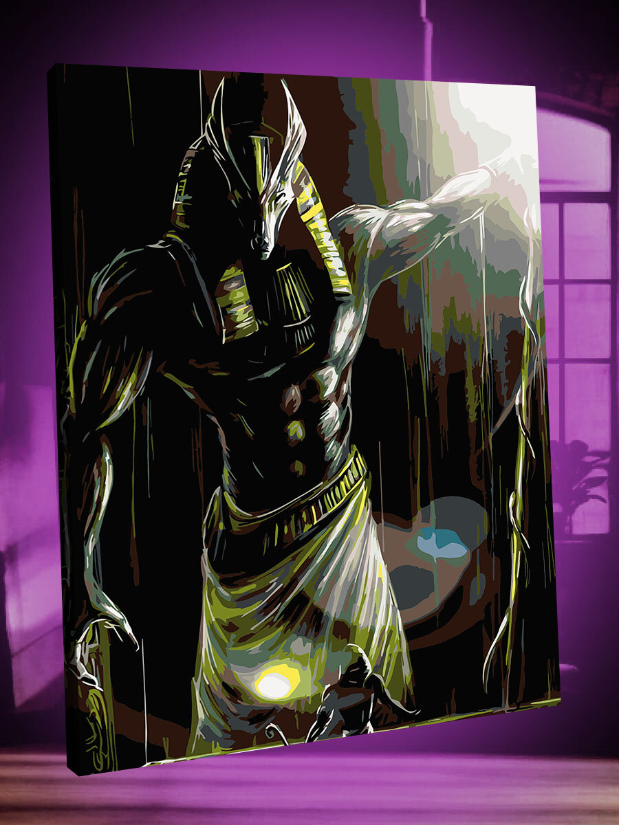 Картина по номерам Анубис / Anubis холст на подрамнике