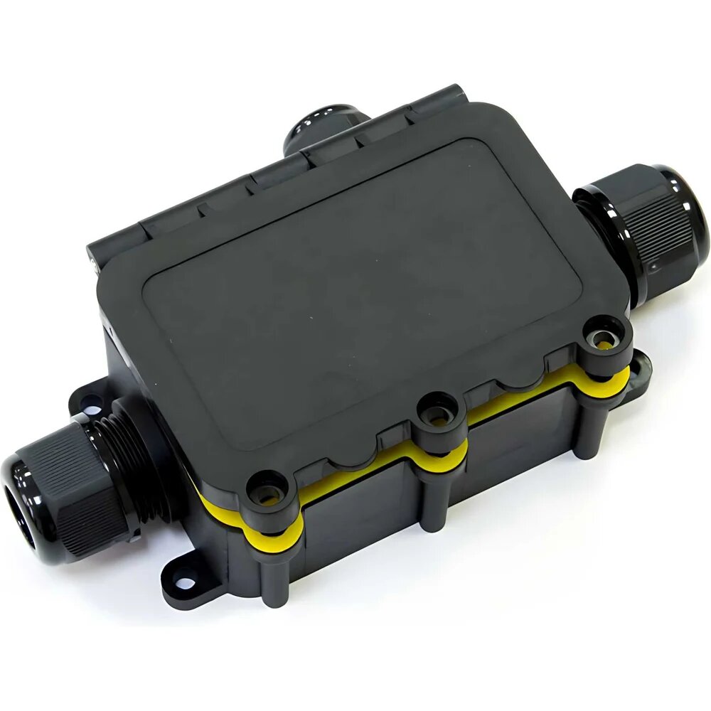 Промрукав Распределительная коробка с откидной крышкой 3-вводная IP68 ПА66 40А 450В d3,5-12 мм 131x80x37 PR08.13152