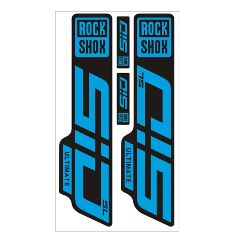 Наклейки на вилку велосипеда ROCK SHOX SID Sl Черный, Blue