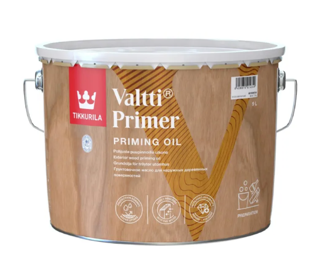 Грунтовочный антисептик Tikkurila Valtti Primer, для дерева, для наружных работ