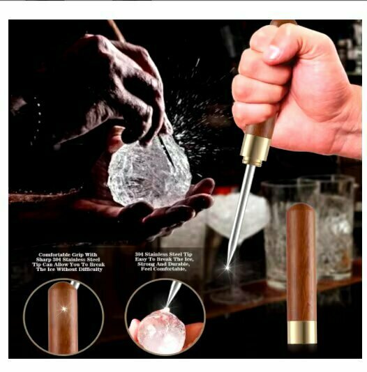 Нож для дробления льда "Хандзо", нержавеющая сталь, коричневый, 16 см