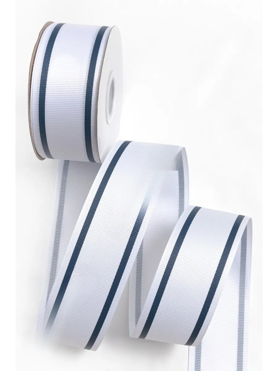 Лента репсовая "Полоска" 4см (10 метров)