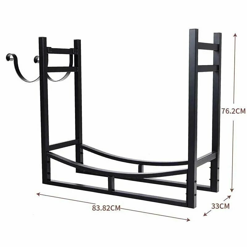 Дровница лофт с каминным набором из металла, для камина, печи и бани, подставка для дров