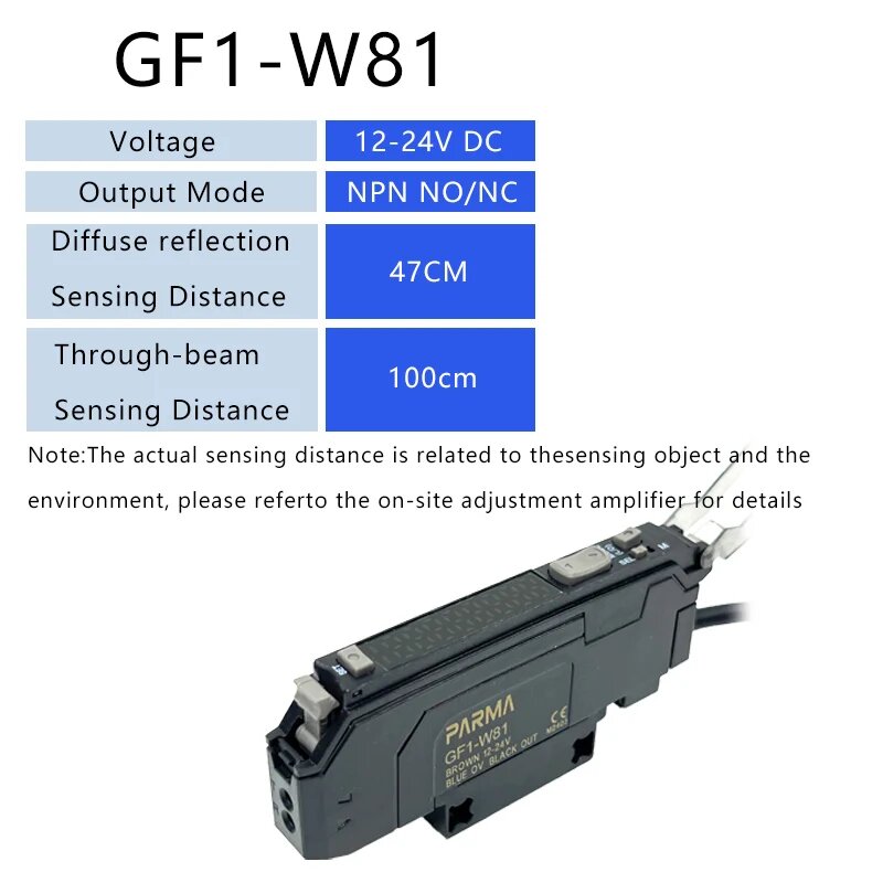 Оптоволоконный датчик M4 1M, GF1-W81 NPN