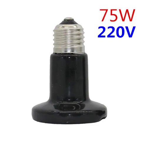 Лампа для обогрева домашних животных Adhere To Fly, керамическая, черная, E27, 25/50/75/100 220V-75W