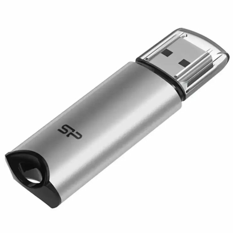 Память USB Flash 32 ГБ Silicon Power Marvel M02 (SP032GBUF3M02V1S) - колпачок, металл, USB 3.0, чтение - 100 Мб/с