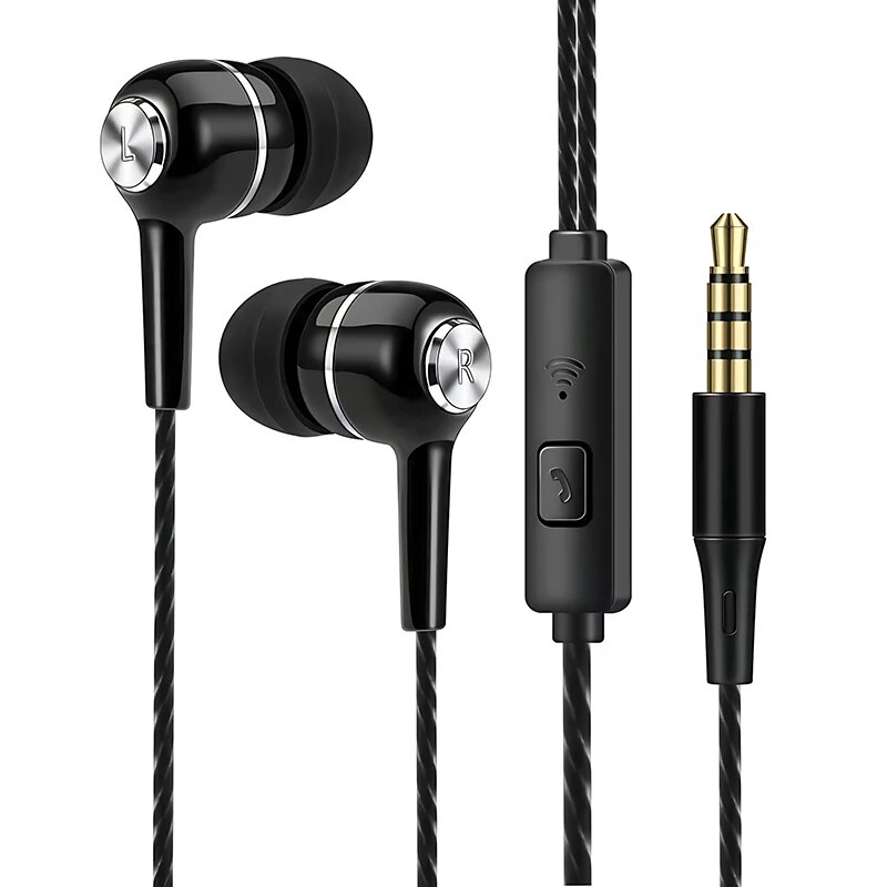 Проводные спортивные наушники HIFI Black