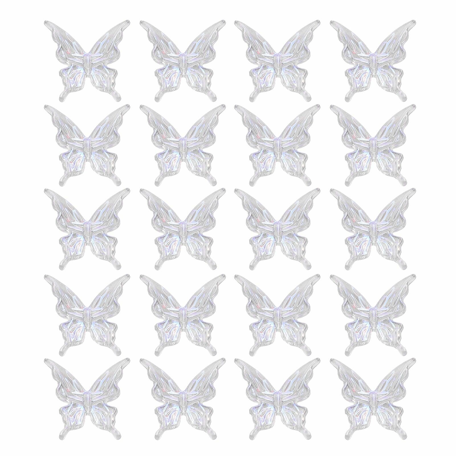 20 штук элегантные бусинки для бабочки создания уникальных украшений и аксессуаров