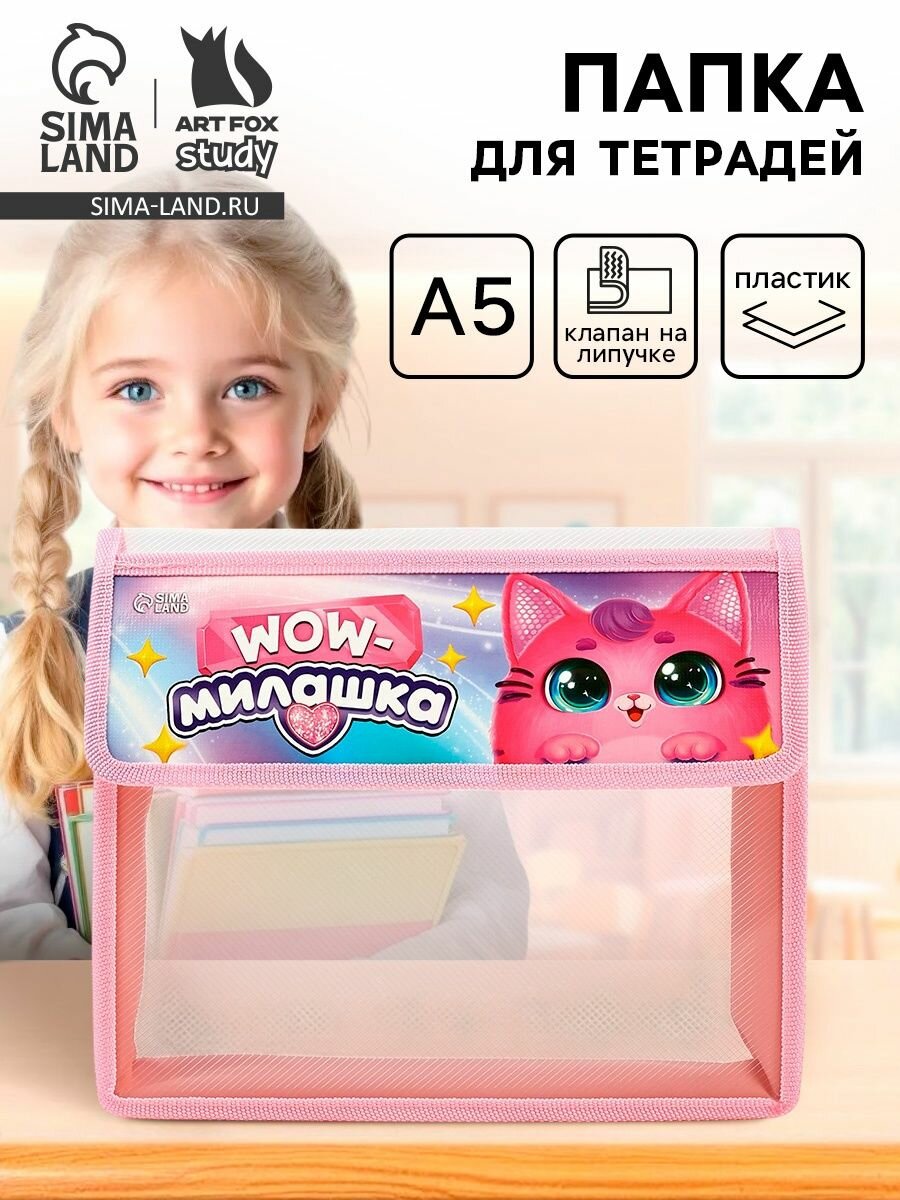 Папка для тетрадей А5, ПМ-А5-03 клапан на липучке ArtFox STUDY