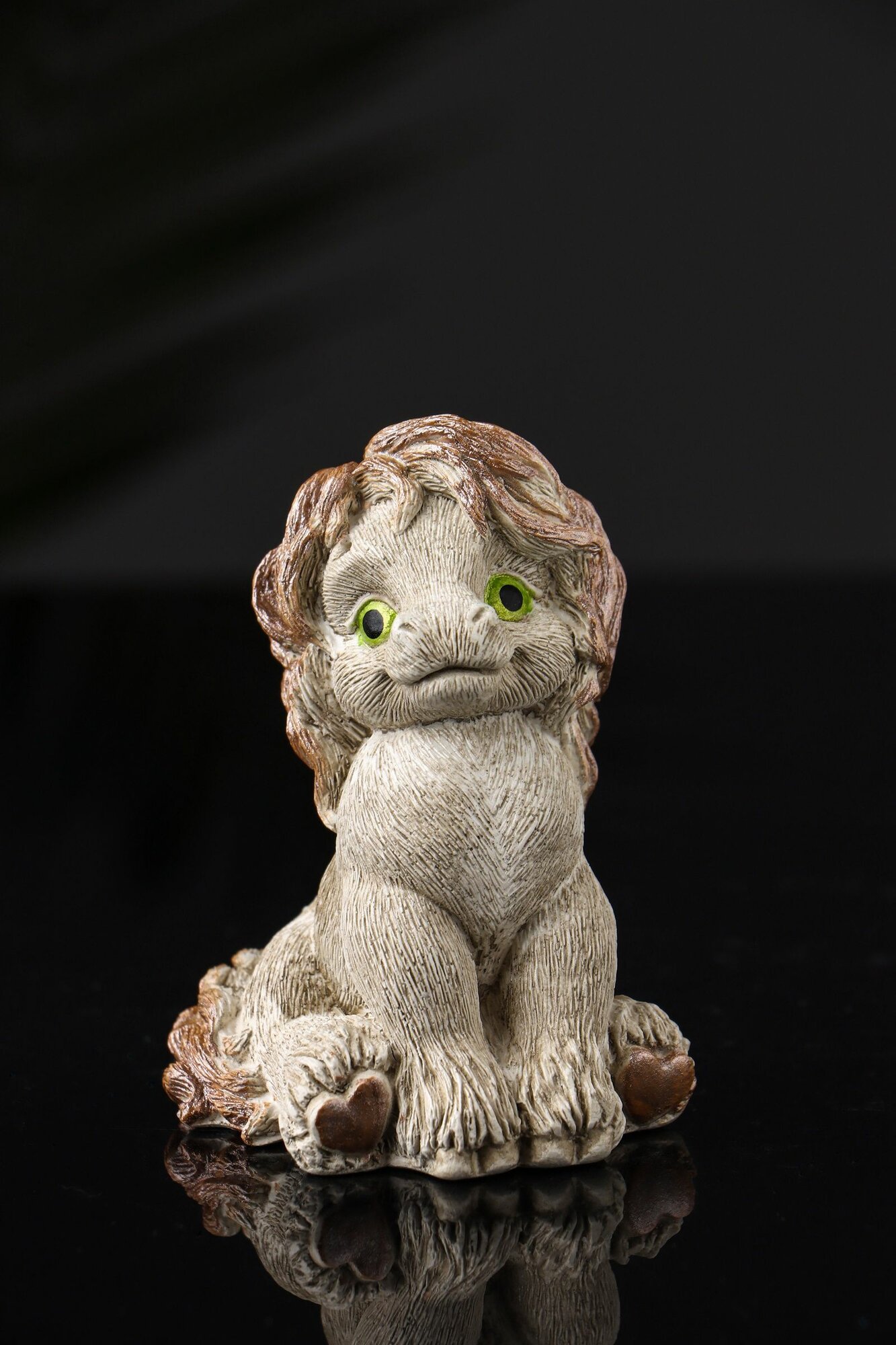 Фигура Жеребёнок 8x6x6 см, декоративная фигурка из гипса, интерьерный декор, бежевый