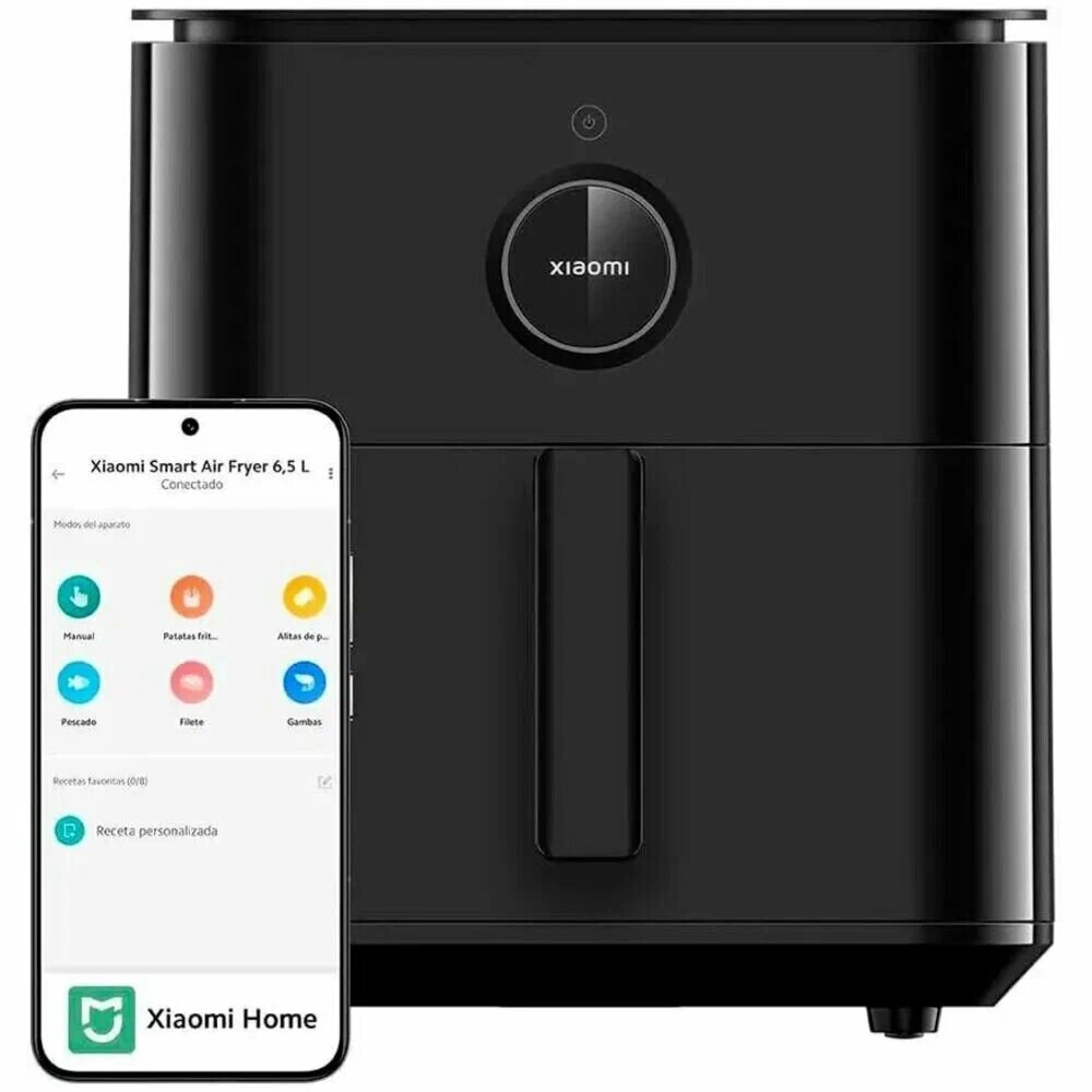 Фритюрница-аэрогриль Xiaomi Mijia, съёмная чаша, 6,5 л, 1800Вт, управление смартфоном, чёрная
