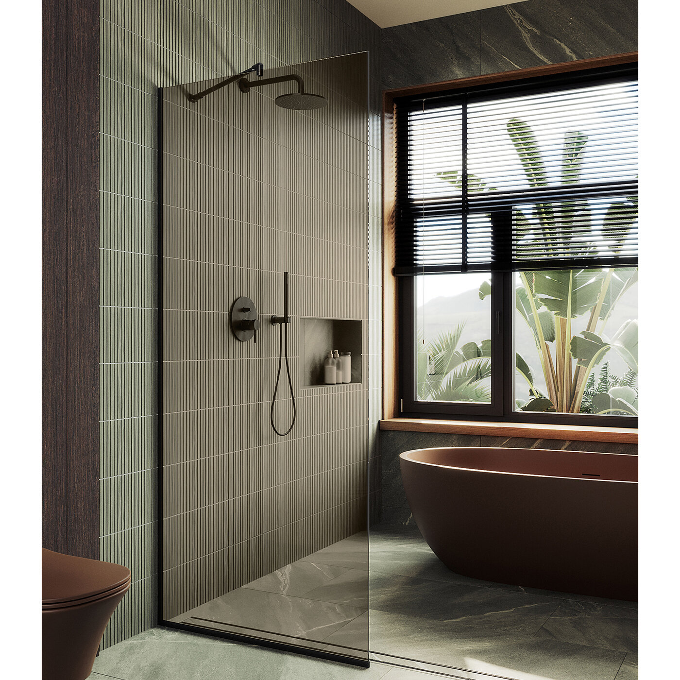 Душевая перегородка MaybahGlass 195х99 MGD-1353-6у