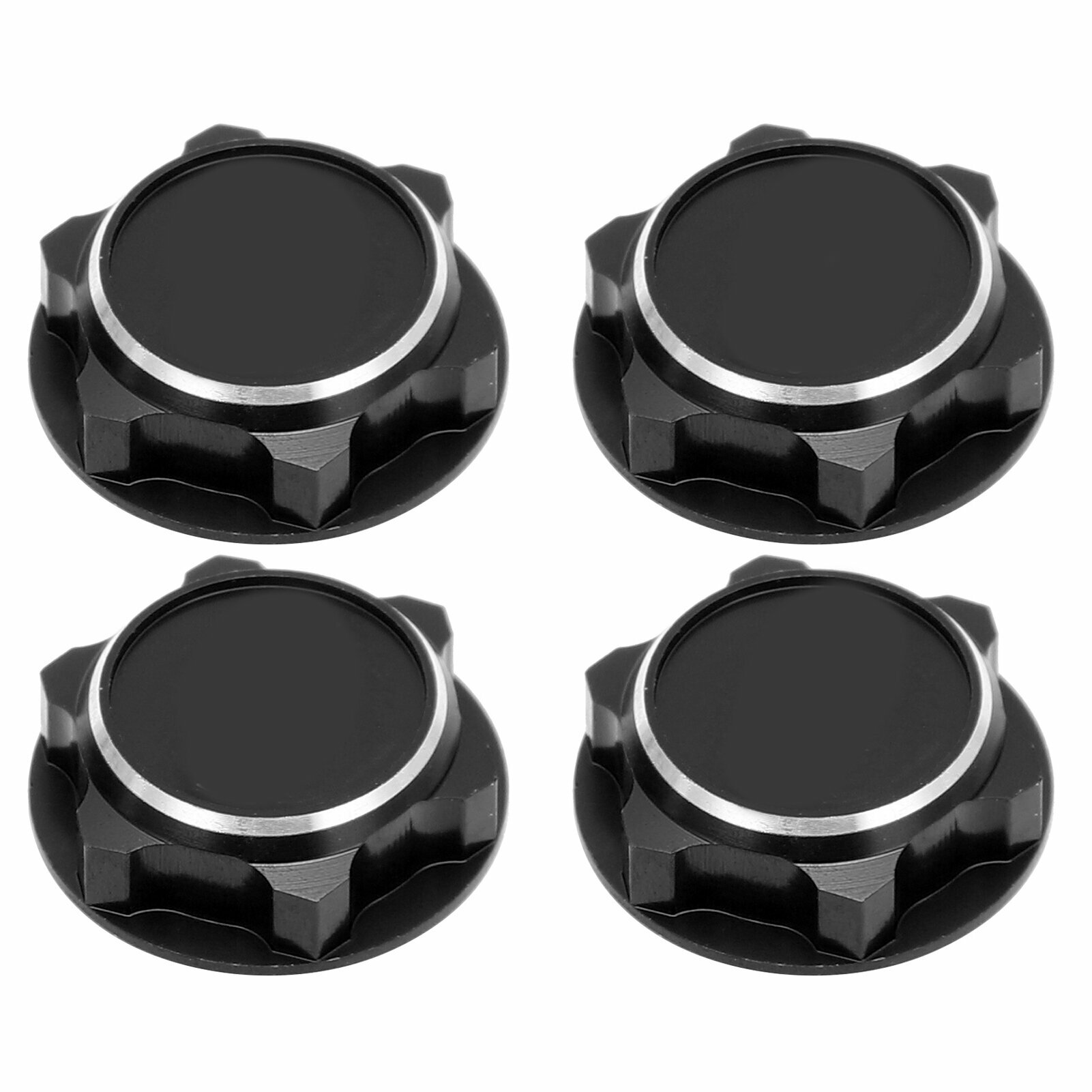 Легкие шестигранные колесные гайки из алюминиевого сплава 17 мм, пылезащитные, предотвращающие ослабление, для радиоуправляемых автомобилей масштаба 1/8, черные.