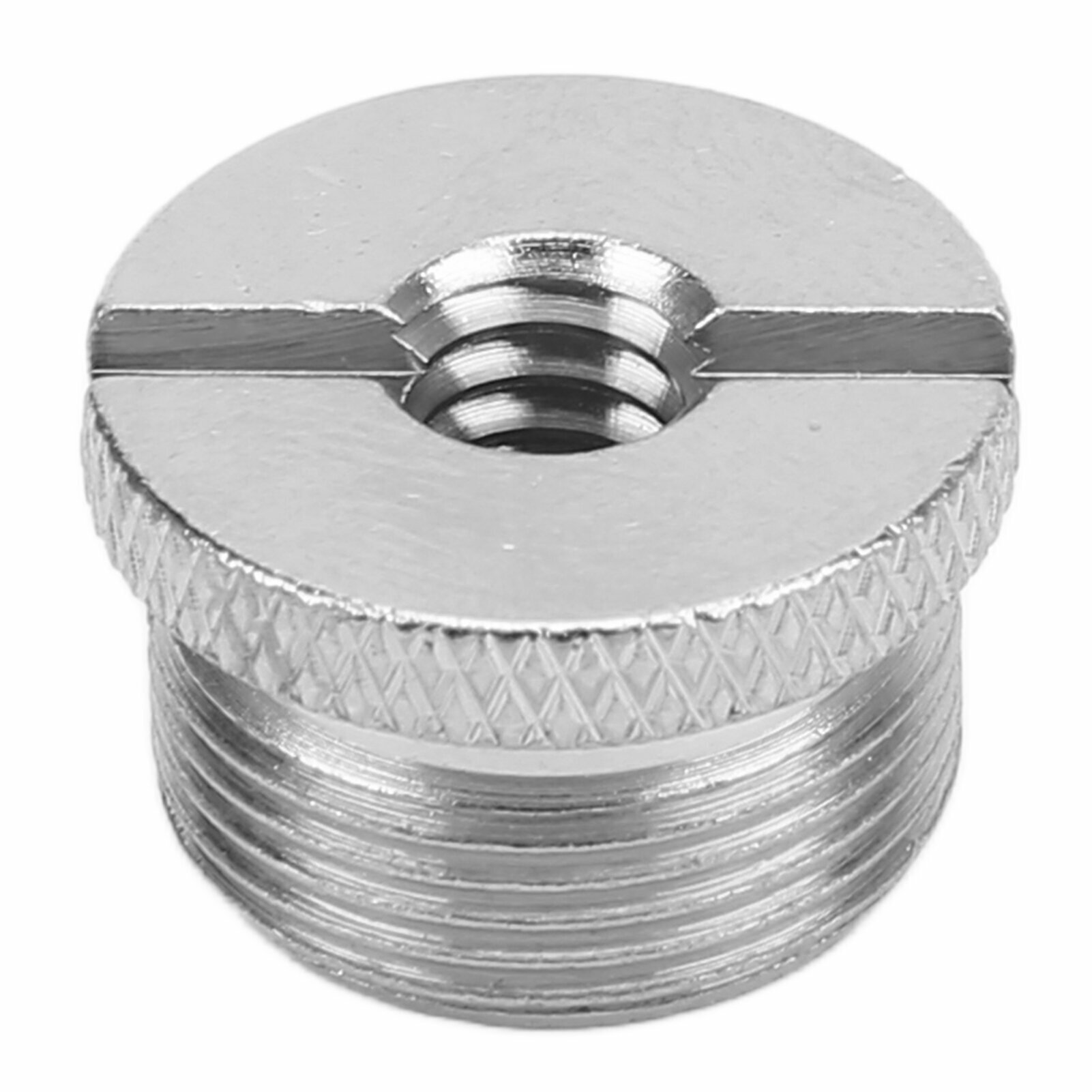 Переходник с внутренней резьбой 1/4 дюйма на наружную резьбу 5/8 дюйма, анодированное покрытие поверхности, прочный переходник с микрорезьбой, серебристый F14A