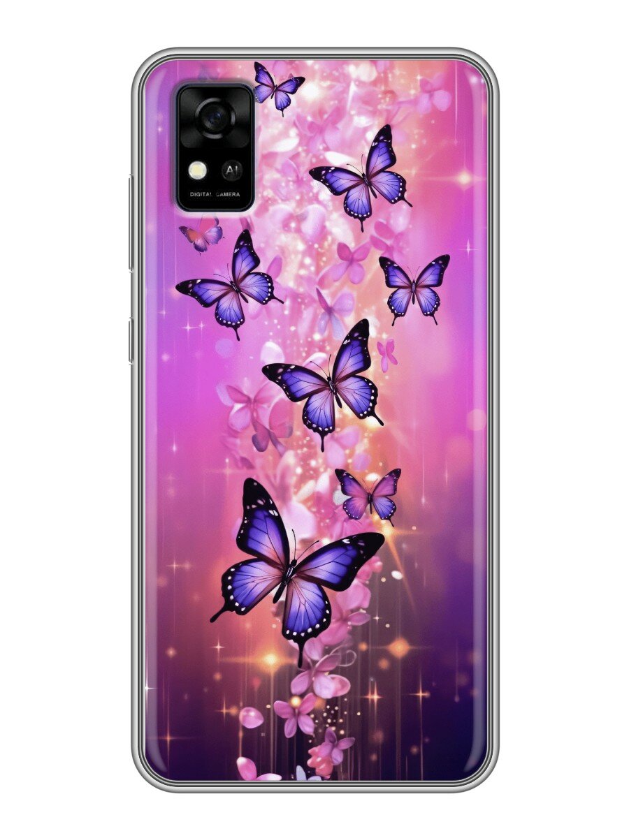 Чехол для ZTE Blade A31 с принтом Красивые бабочки (ЗТЕ Блейд А31)