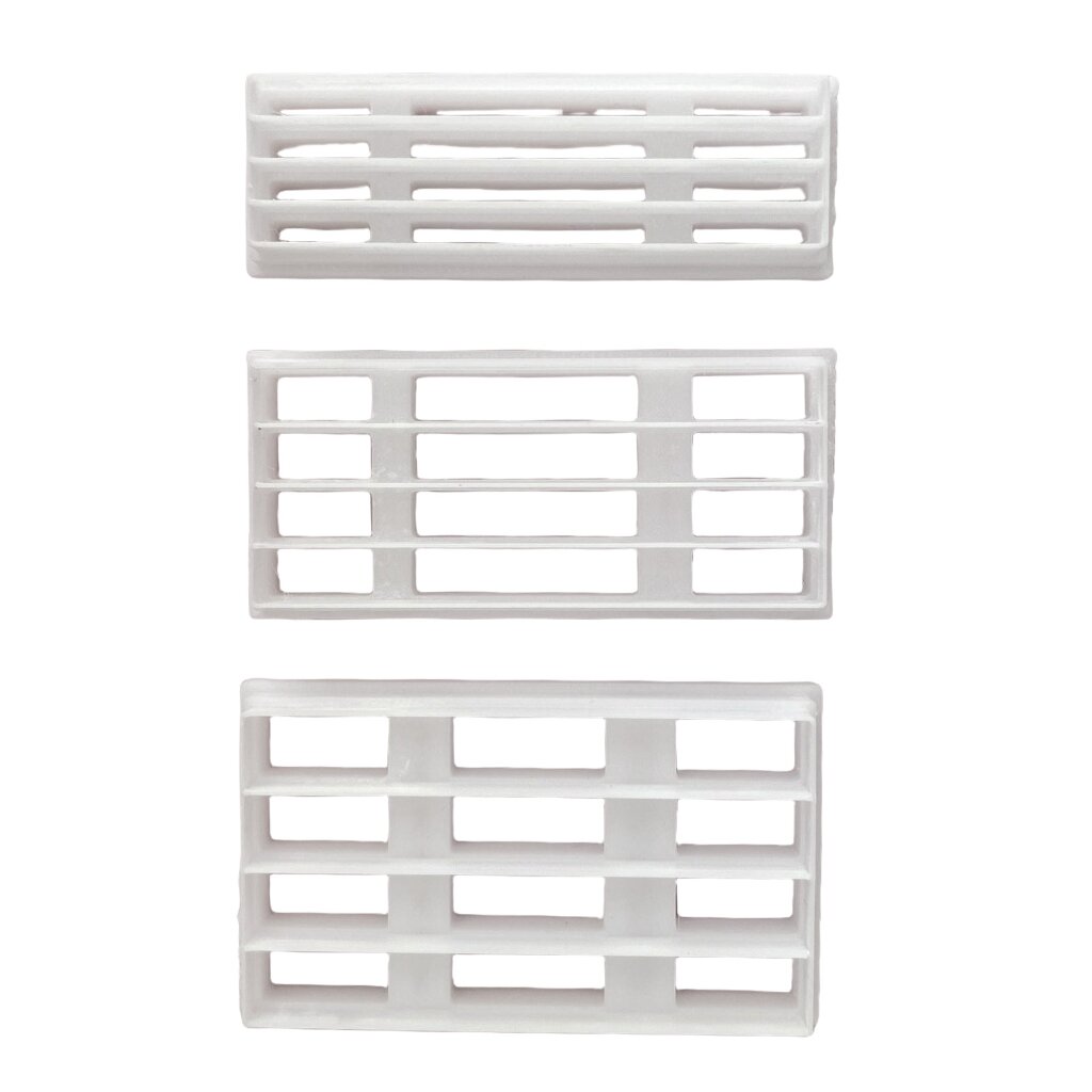 3 геометрические клетчатые мягкие глиняные формы для гончарного дела